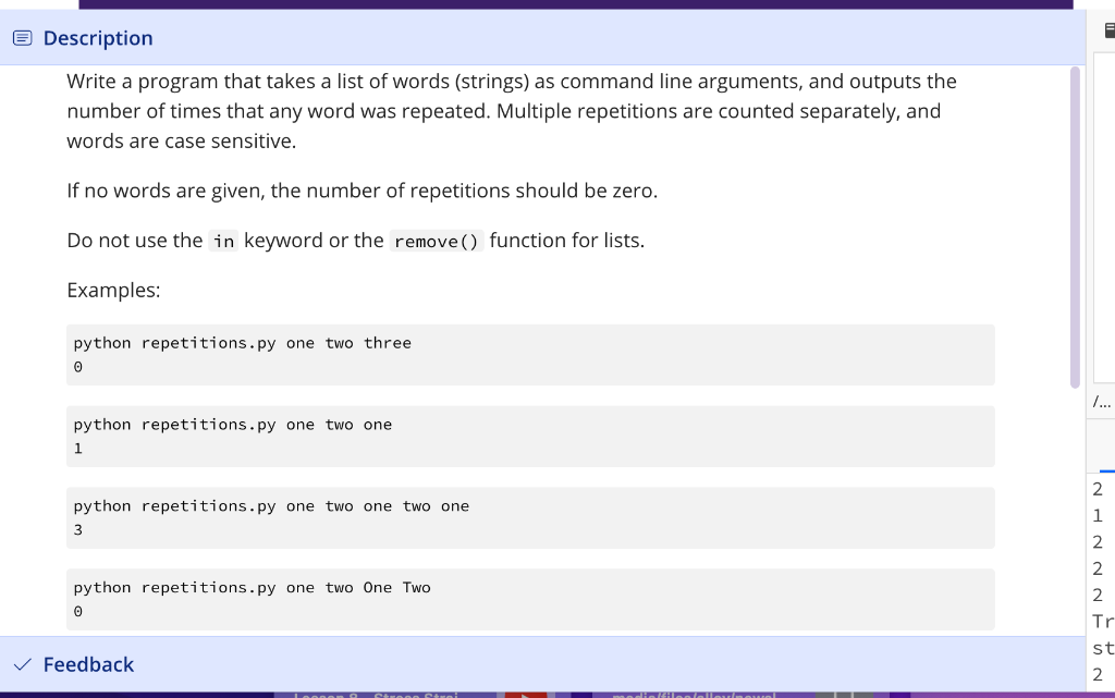 Solved Write a program that takes a list of words (strings) | Chegg.com