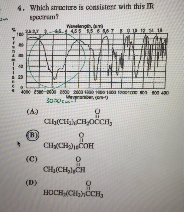 Solved Which structure is consistent with this IR spectrum? | Chegg.com