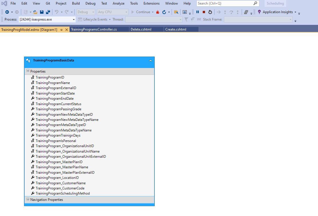 VS 2019 I use MVC to create an edmx file but it's not | Chegg.com
