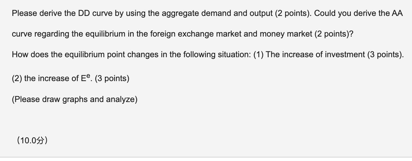 Solved Please derive the DD curve by using the aggregate | Chegg.com