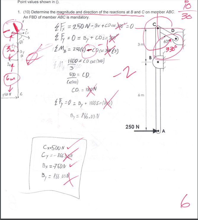 Solved 1. (10) Determine the magnitude and direction of the | Chegg.com