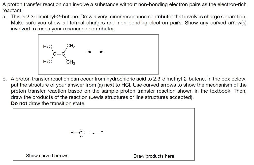 Solved A proton transfer reaction can involve a substance | Chegg.com