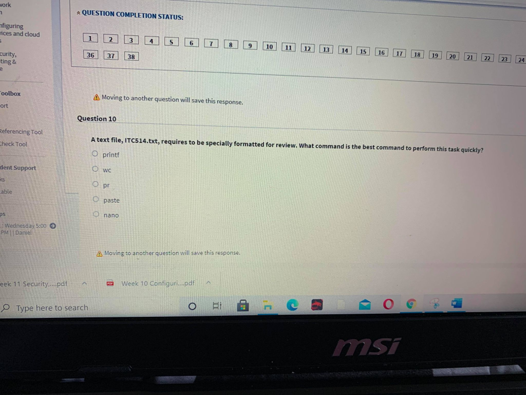 Solved vork 1 QUESTION COMPLETION STATUS: nfiguring wices | Chegg.com