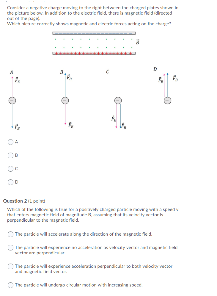 Solved Consider a negative charge moving to the right | Chegg.com