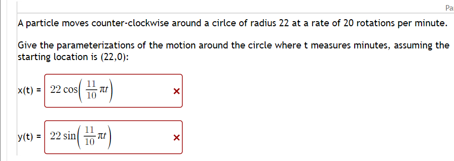 Solved A particle moves counter-clockwise around a cirlce of | Chegg.com