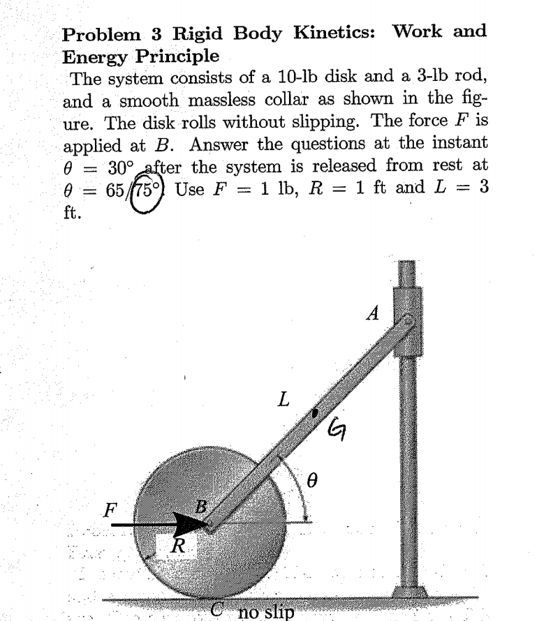 Solved Problem 3 Rigid Body Kinetics: Work and Energy | Chegg.com