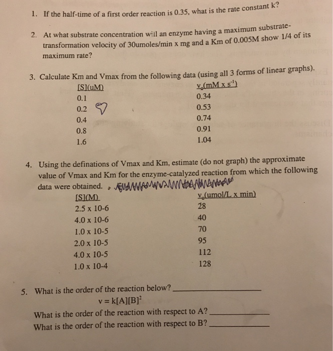 Solved 1. If the half-time of a first order reaction is | Chegg.com