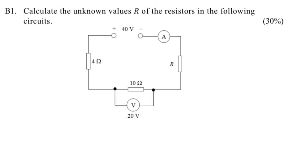 Solved 31. Calculate the unknown values R of the resistors | Chegg.com