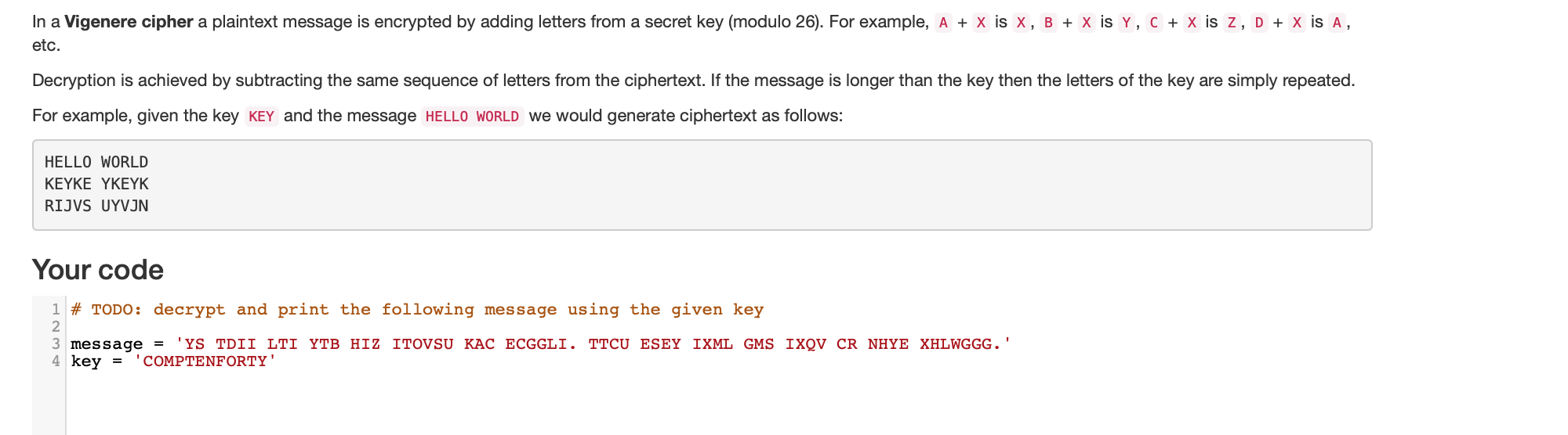 Solved In a Vigenere cipher a plaintext message is encrypted | Chegg.com