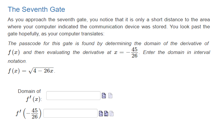 Solved The Seventh Gate As you approach the seventh gate, | Chegg.com