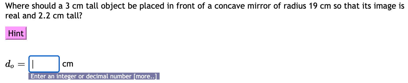 Solved Where should a 3 cm tall object be placed in front of | Chegg.com