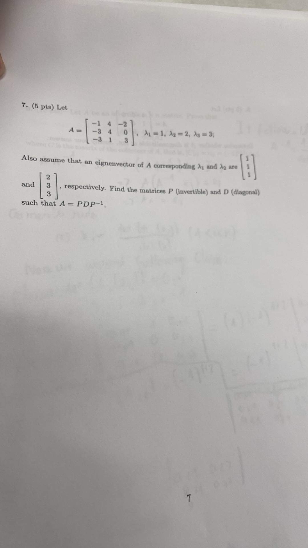 Solved (5 pts) Let | Chegg.com