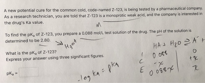 Solved A new potential cure for the common cold, code-named | Chegg.com