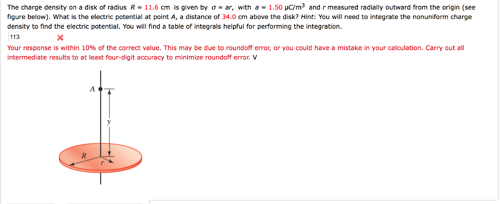 Solved = 1.50 HC/m and r measured radially outward from the | Chegg.com
