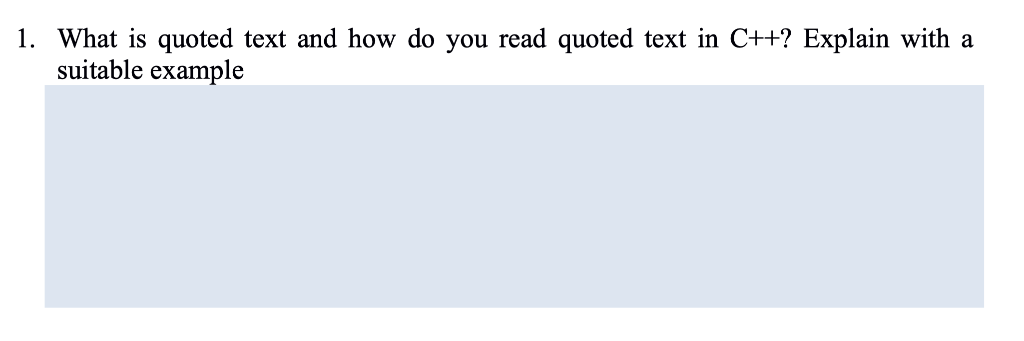 Solved 1. What is quoted text and how do you read quoted | Chegg.com