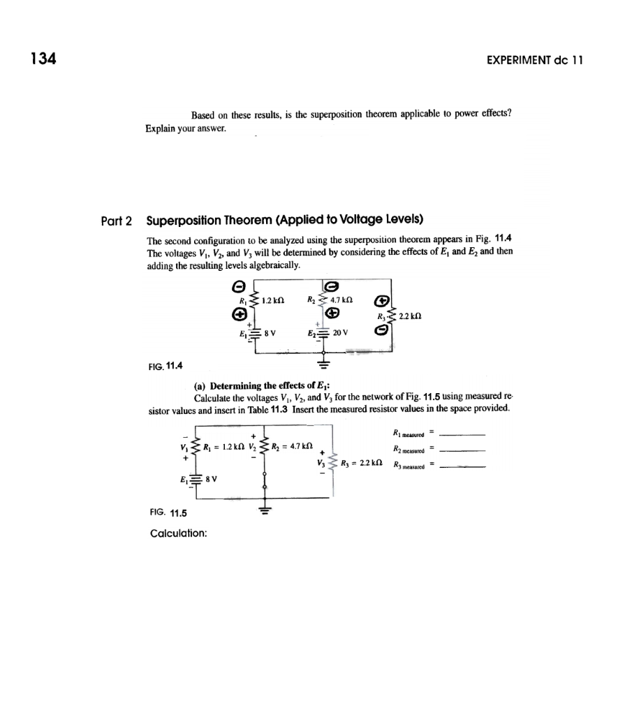 Solved Procedure Part Superposition Theorem Applied To