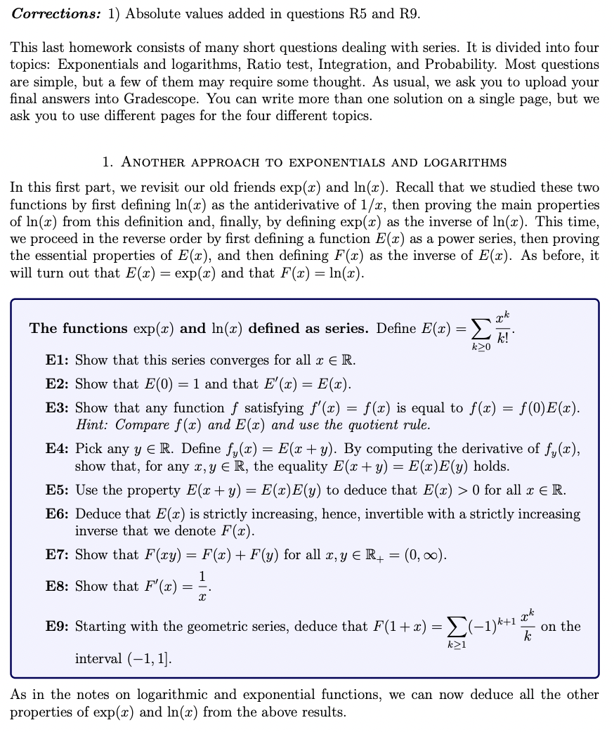 Solved Corrections: 1) Absolute values added in questions R5 | Chegg.com