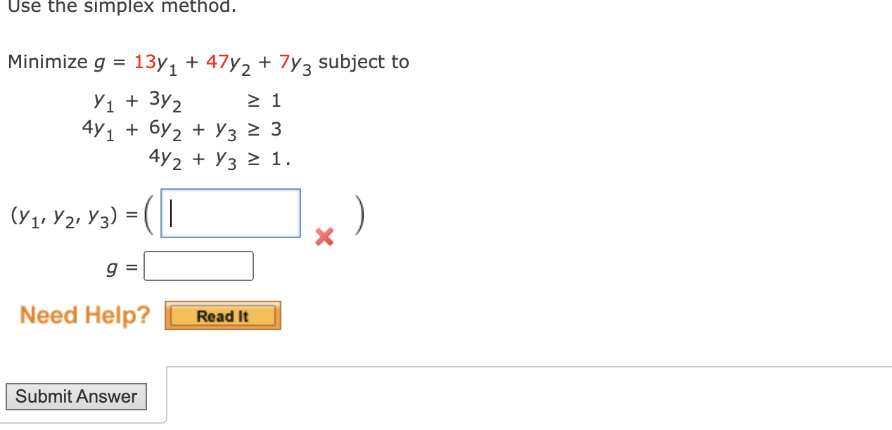 Solved Use the simplex method. Minimize | Chegg.com
