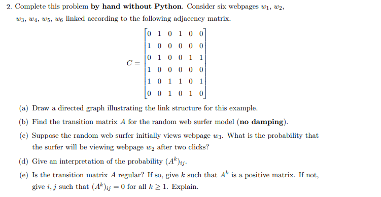 Solved Advanced math problem: please show me the solution to | Chegg.com