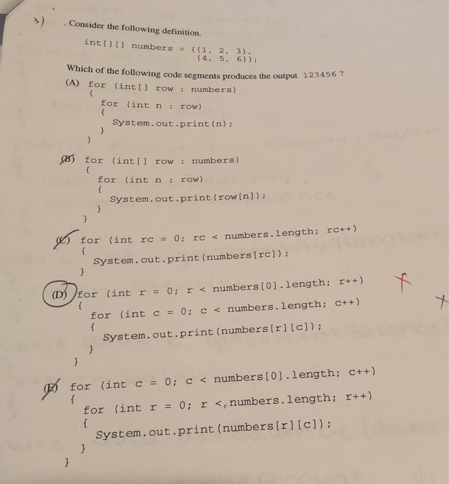 Solved 3) Consider the following definition. int [1 | Chegg.com