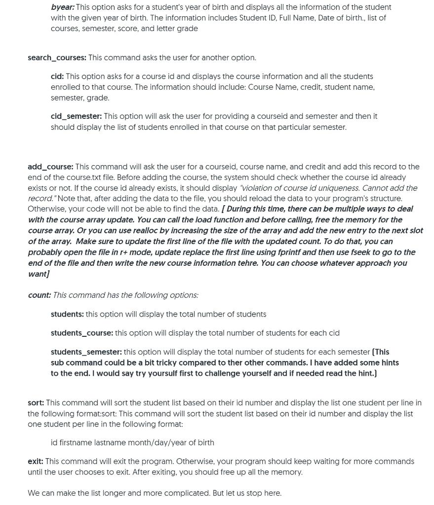 Solved PLEASE HELP!! THE CODE NEEDS TO HAVE ALL THE | Chegg.com