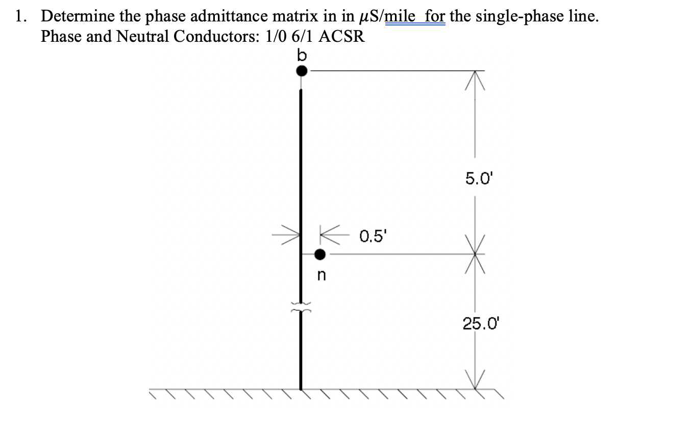 1. Determine the phase admittance matrix in in | Chegg.com
