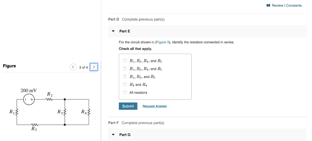 Solved I Review I Constants Part A For the circuit shown | Chegg.com