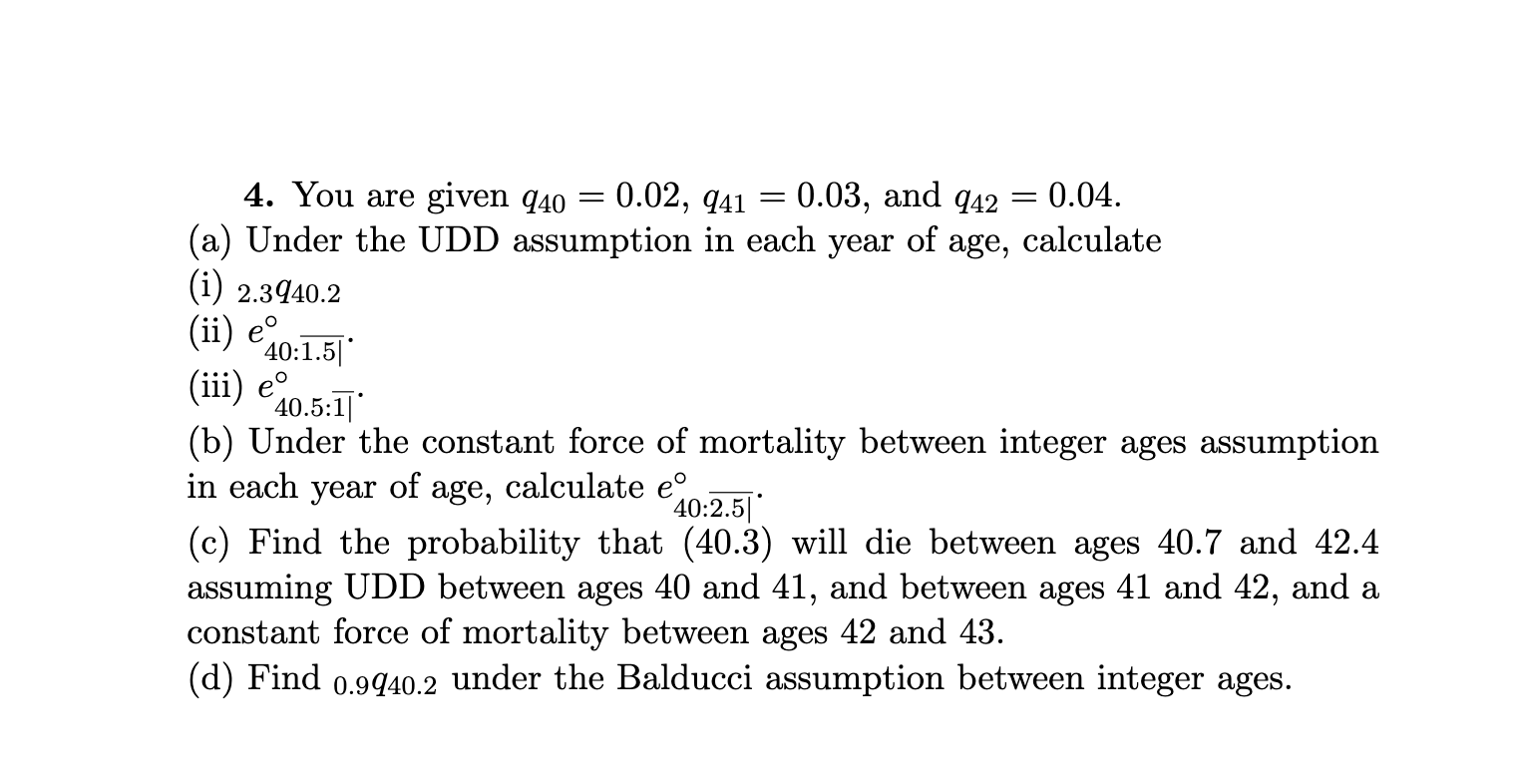 Solved This is an actuarial problem. | Chegg.com