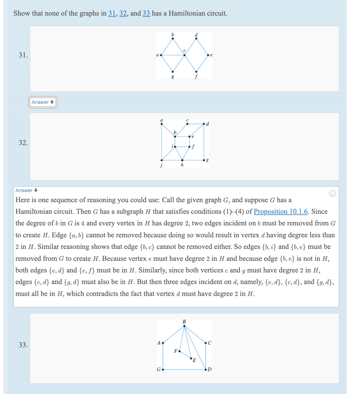 Solved Show that none of the graphs in 31,32?, ﻿and 33? ﻿has | Chegg.com