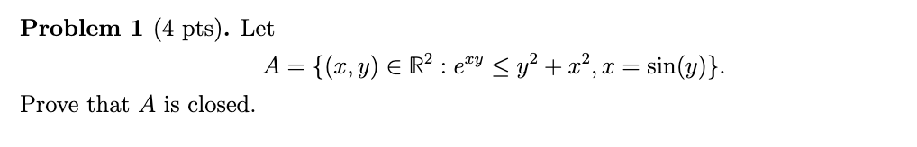 Solved Problem 1 (4 pts). Let | Chegg.com