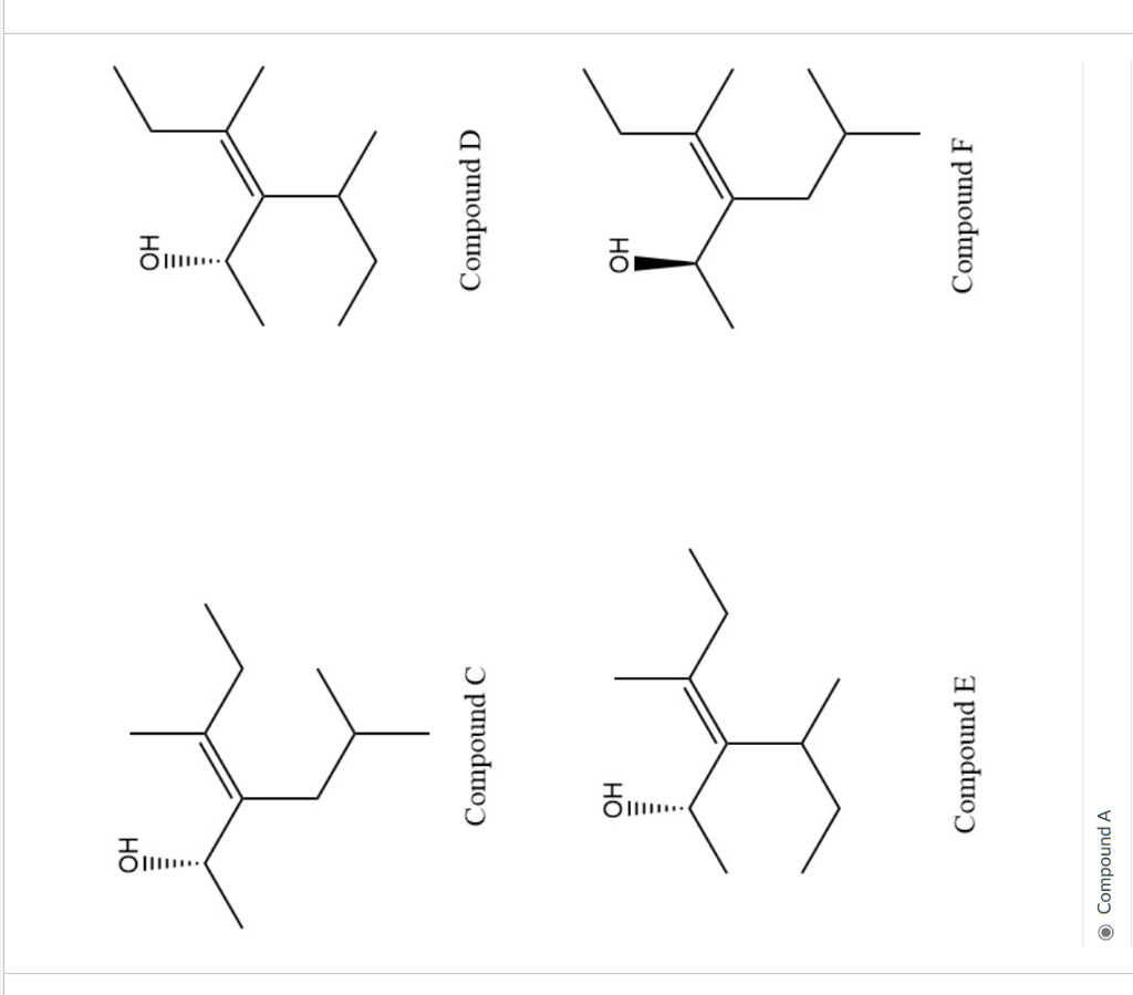 Solved Question 12 1 pts Which compound matches the | Chegg.com
