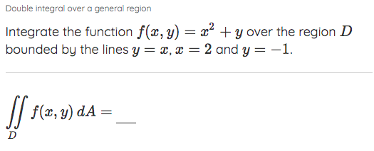 Solved Part a) double integral over rectangular region | Chegg.com