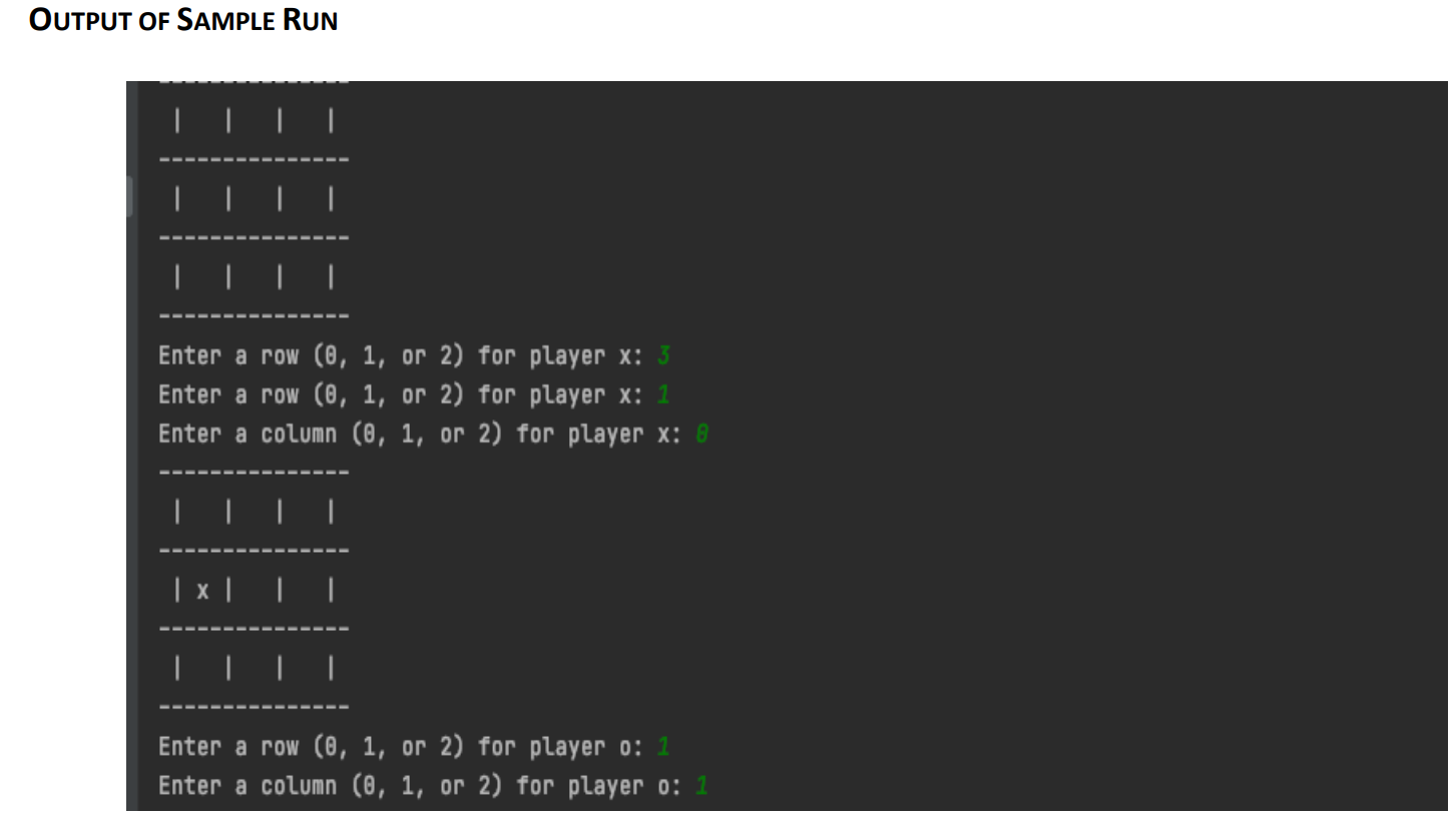 Solved Please use TicTacToe.java file to do this | Chegg.com