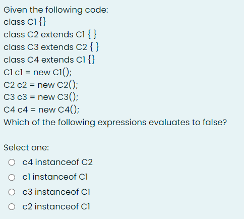 Solved What is the output of the following code? public | Chegg.com