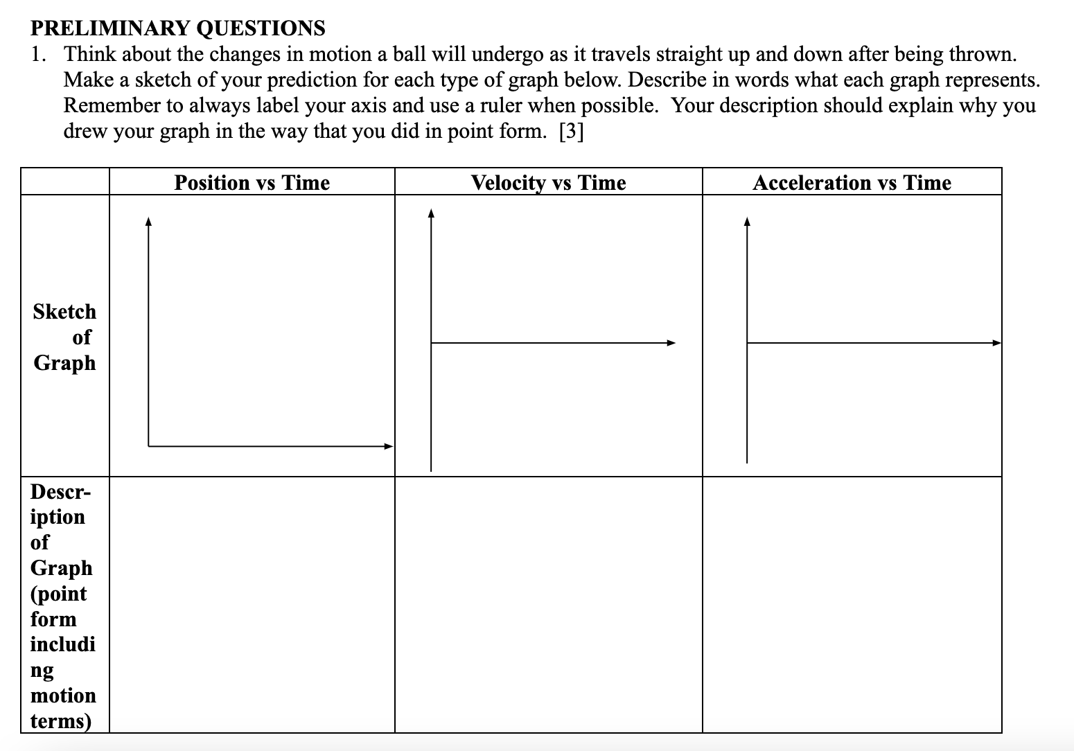 Solved PRELIMINARY QUESTIONS 1. Think about the changes in | Chegg.com