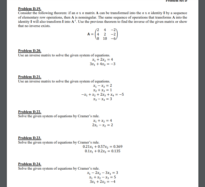 Solved blem se Problem D.19. Consider the following theorem: | Chegg.com