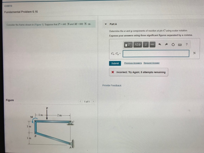 Solved CHW10 Fundamental Problem 6.16 Consider the frame | Chegg.com