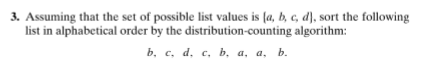 Solved 3. Assuming that the set of possible list values is | Chegg.com