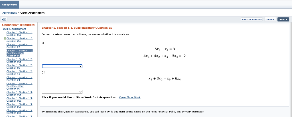 Solved Assignment Assignment > Open Assignment E PRINTER | Chegg.com