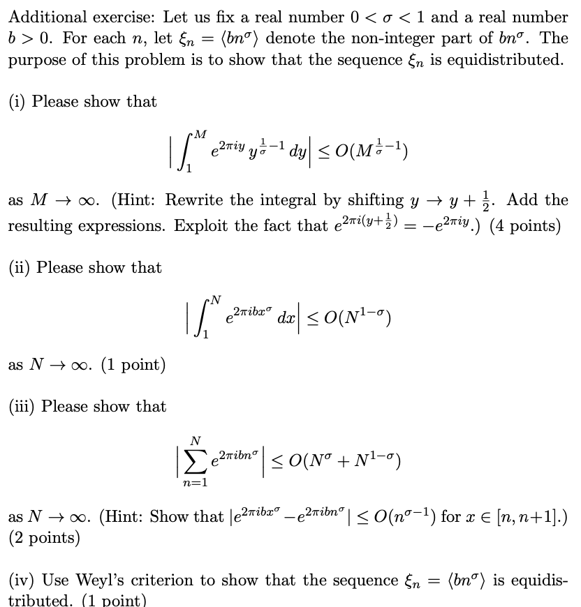 Solved Additional exercise: Let us fix a real number 0