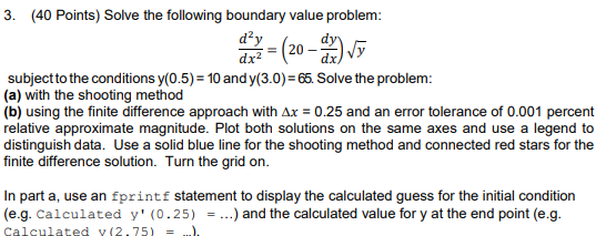 3. (40 Points) Solve the following boundary value | Chegg.com