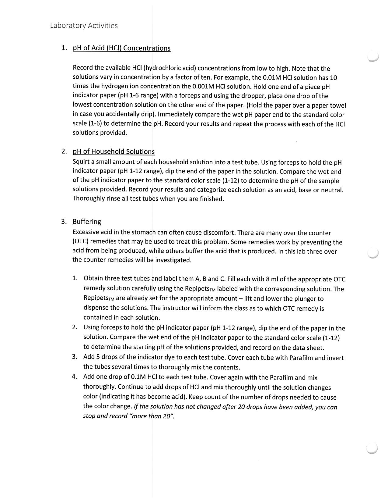 Solved Post-Laboratory Analysis-Student Name: 1. Did the | Chegg.com