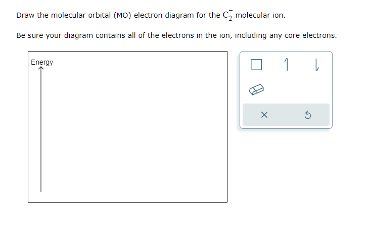 Solved Draw The Molecular Orbital Mo Electron Diagram For