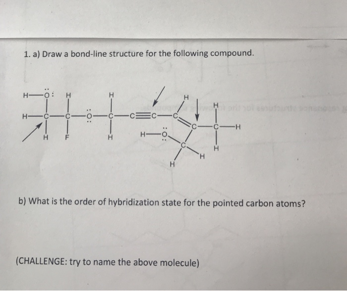 Solved 1. a) Draw a bond-line structure for the following | Chegg.com