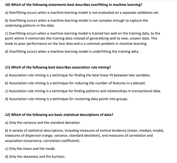 Solved 10) Which of the following statements best describes | Chegg.com