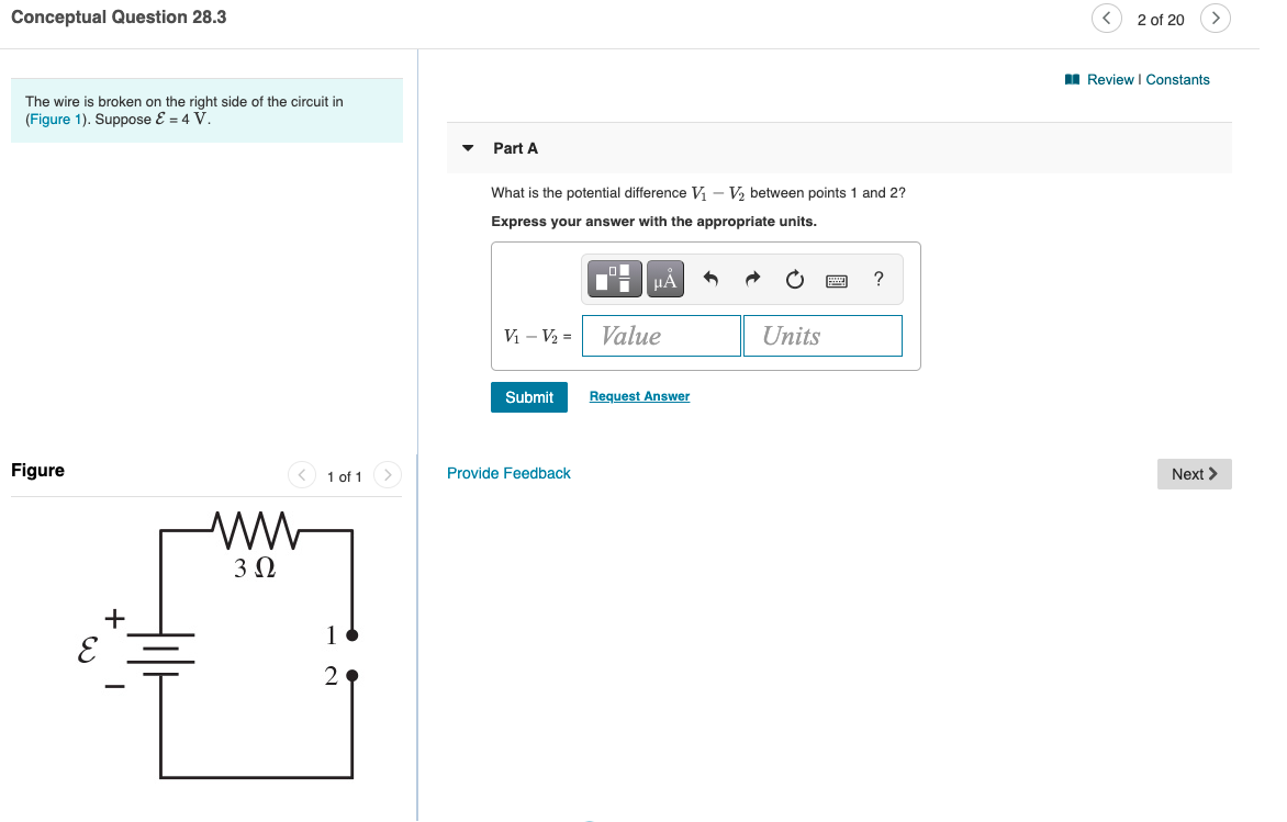 Solved Conceptual Question 28 3 2 Of 20 Review Constants The Chegg