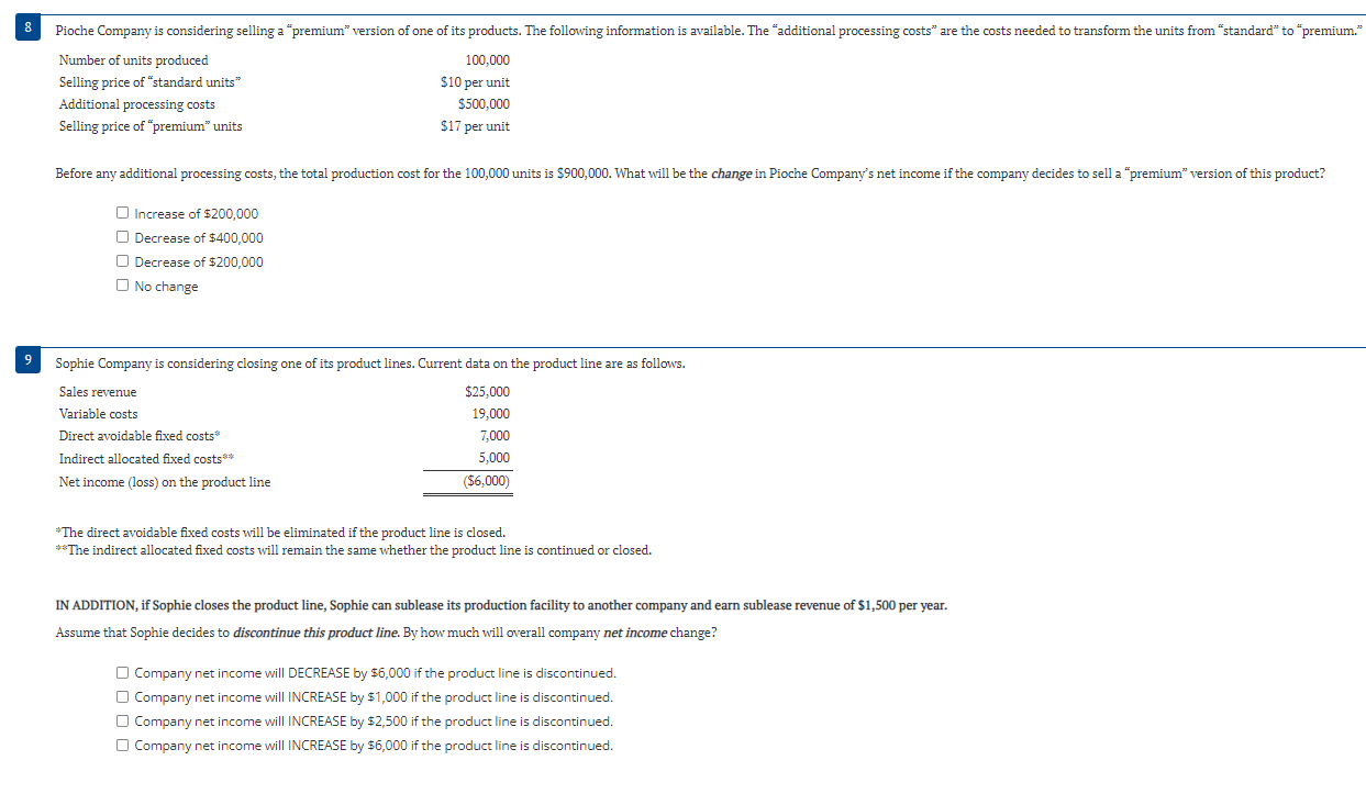 Solved Increase of $200,000 Decrease of $400,000 Decrease of | Chegg.com