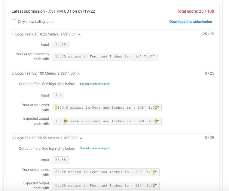 Solved For this problem, my program keeps outputting the | Chegg.com