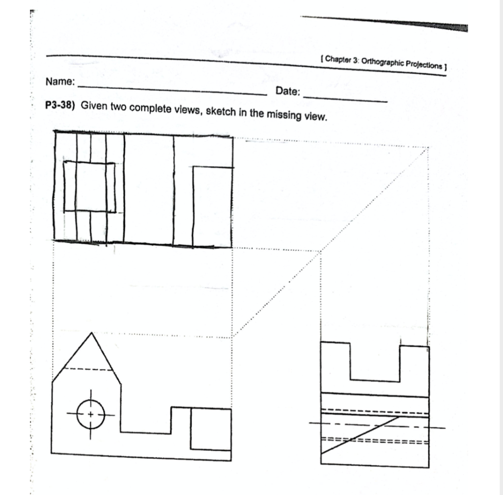 Solved I want to make sure that I drew the Top View | Chegg.com