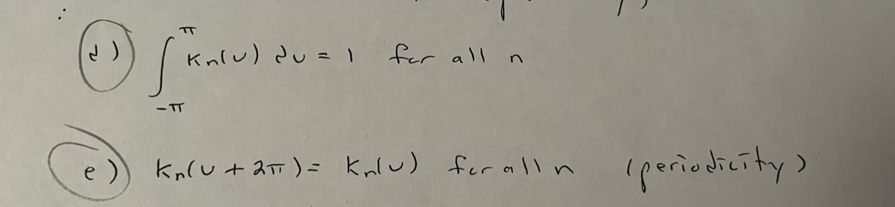 Solved Let kn(u) = Fejer Kernel kn(u)= | Chegg.com